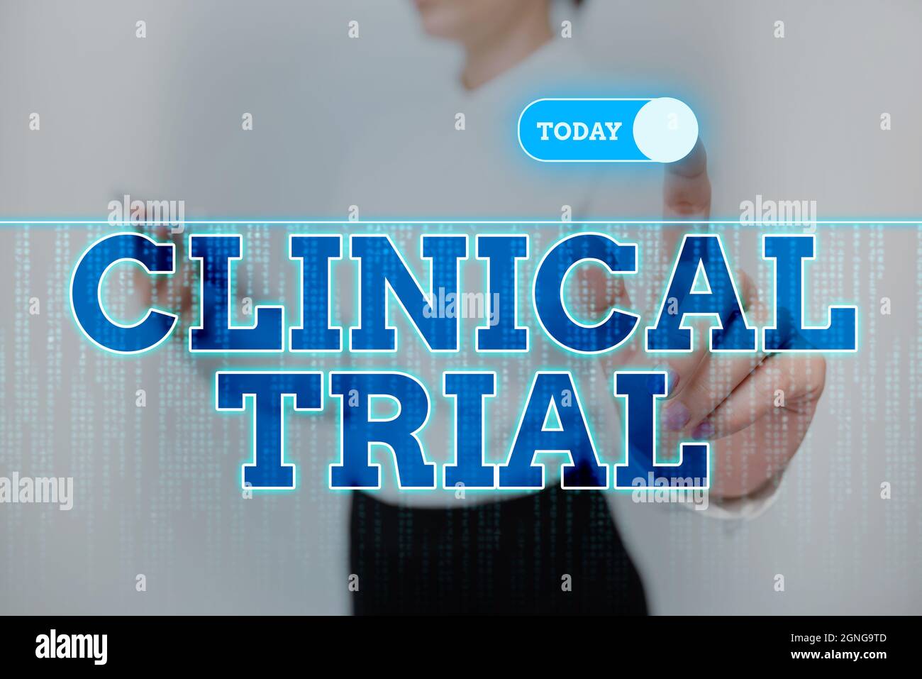 Handwriting text Clinical Trial. Business overview trials to evaluate ...