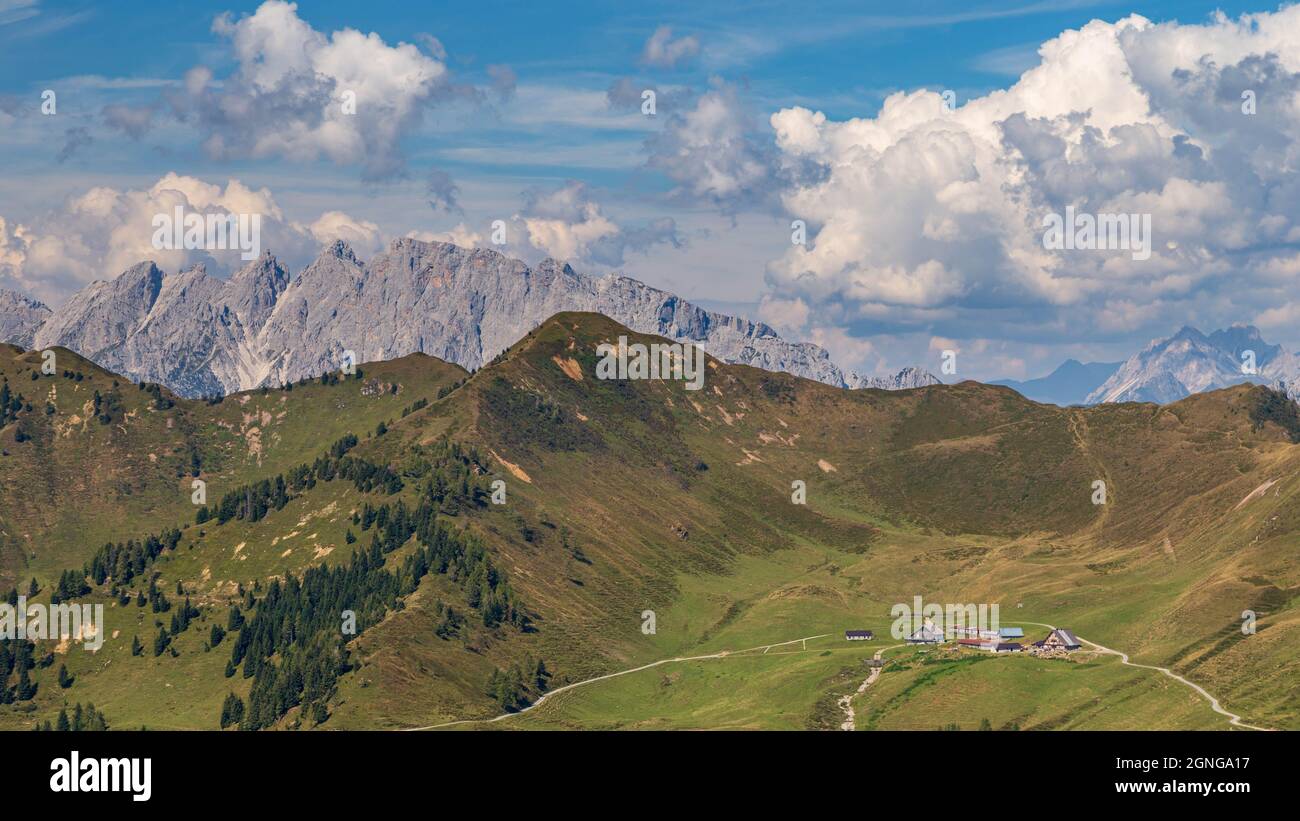 September sunny day in the alps of Friuli-Venezia Giulia, Italy Stock ...