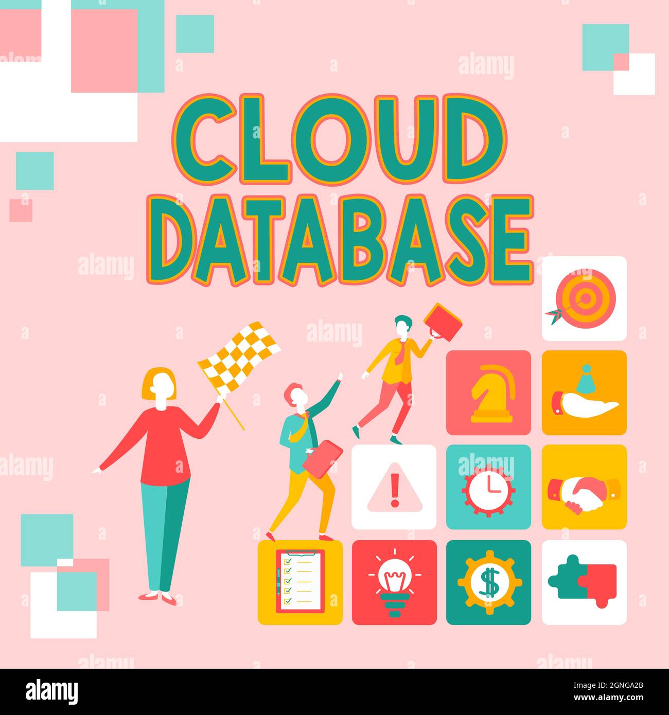 Hand writing sign Cloud Database. Business showcase optimized or built for a virtualized ...