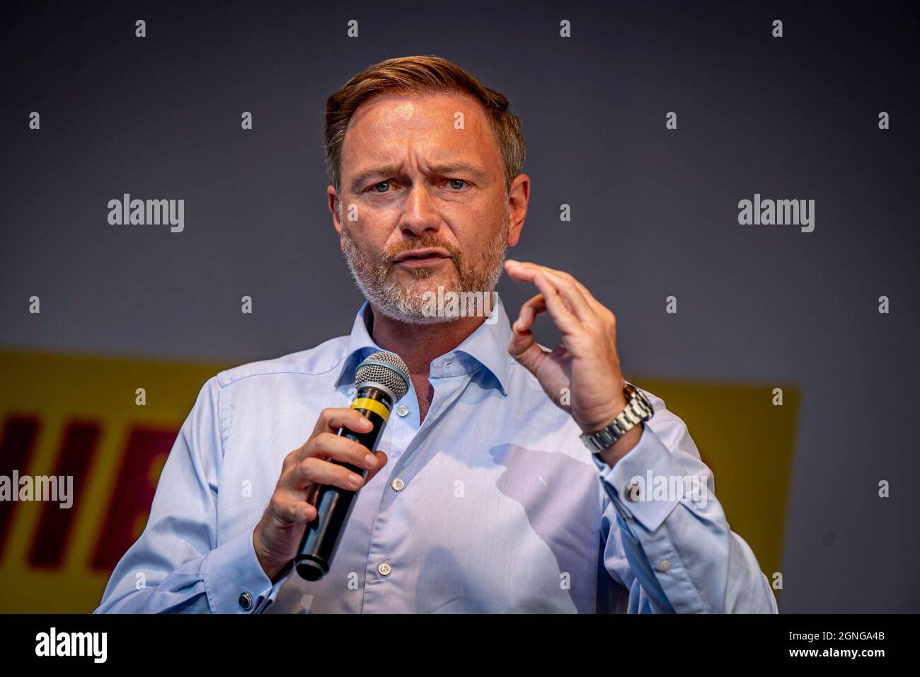 Duesseldorf, Germany. 25th Sep, 2021. Christian Lindner, party leader ...