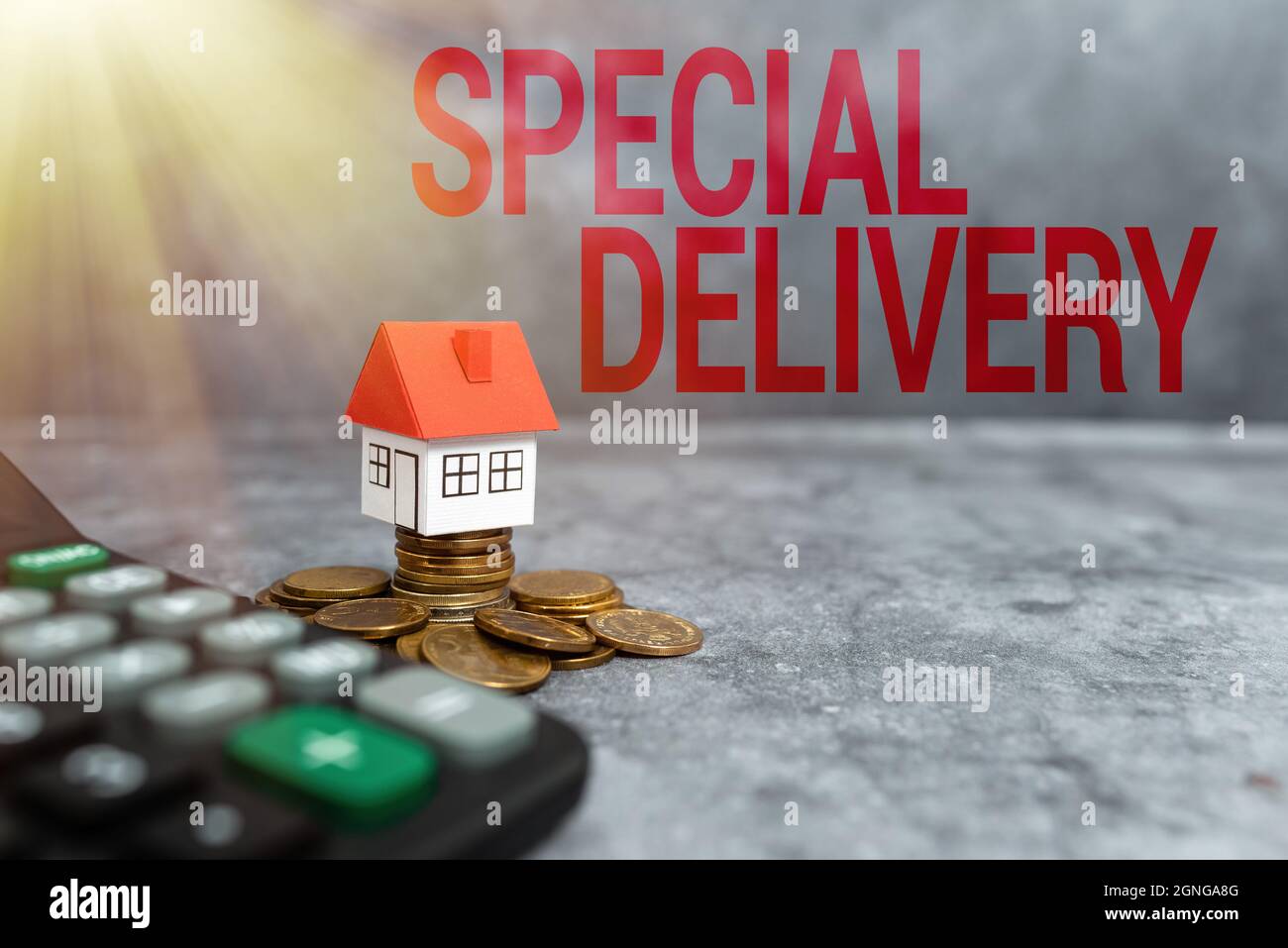 Hand writing sign Special Delivery, Business overview delivery of a ...
