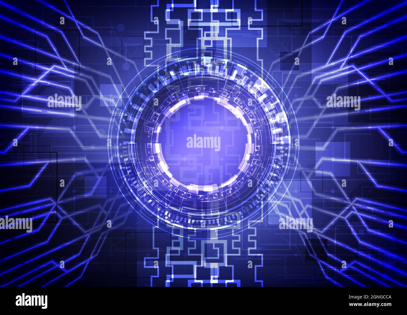 Digital infographic interface. Futuristic Sci-Fi glowing HUD frame ...