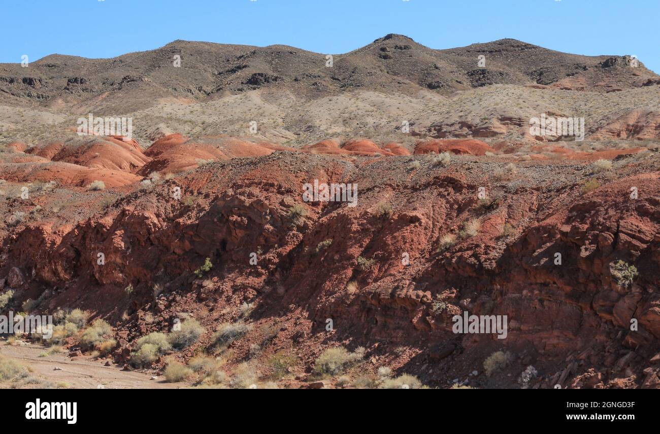 The Rugged Desert Terrain Inside Lake Mead National Recreation Area in ...