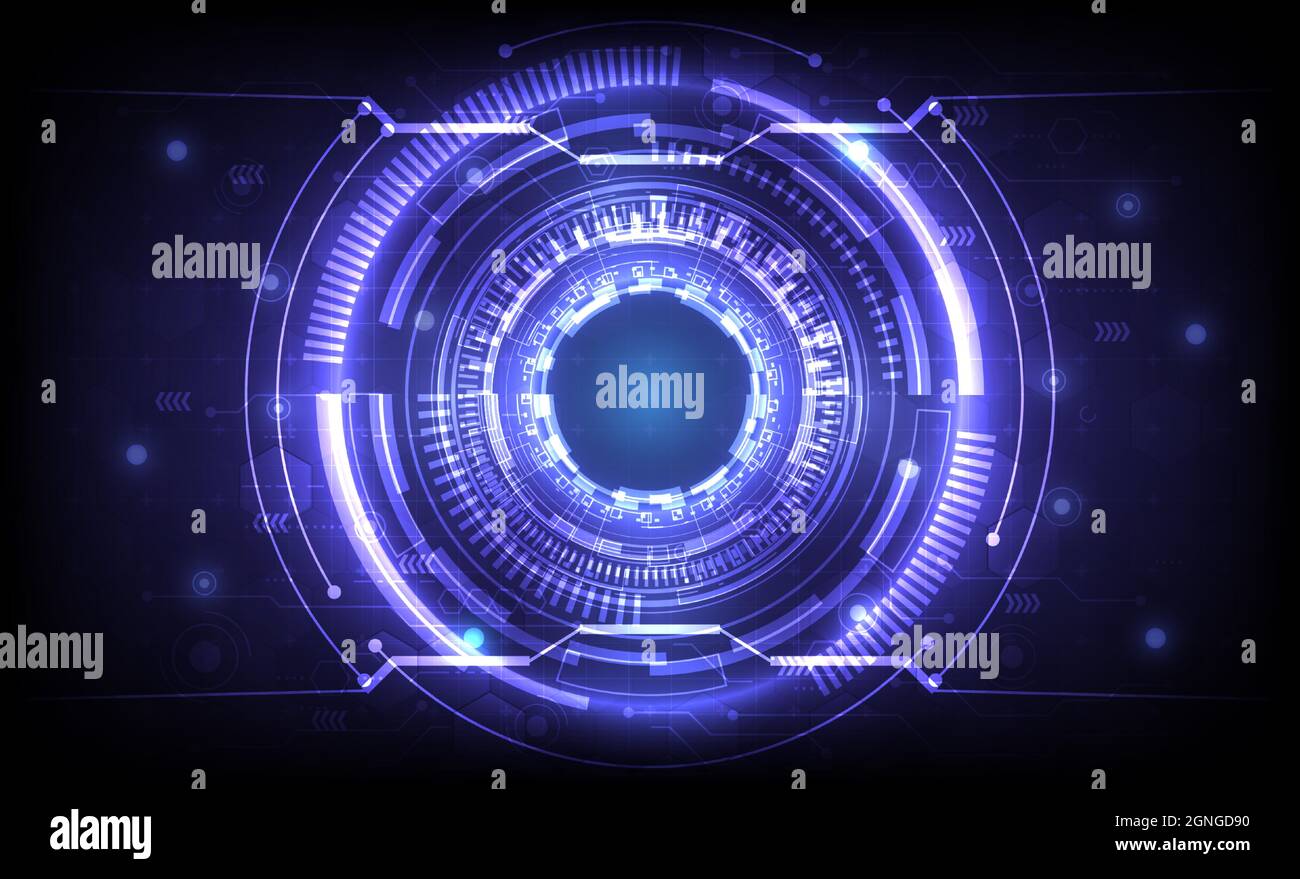 Futuristic Sci-Fi glowing HUD element. Abstract hi-tech background ...