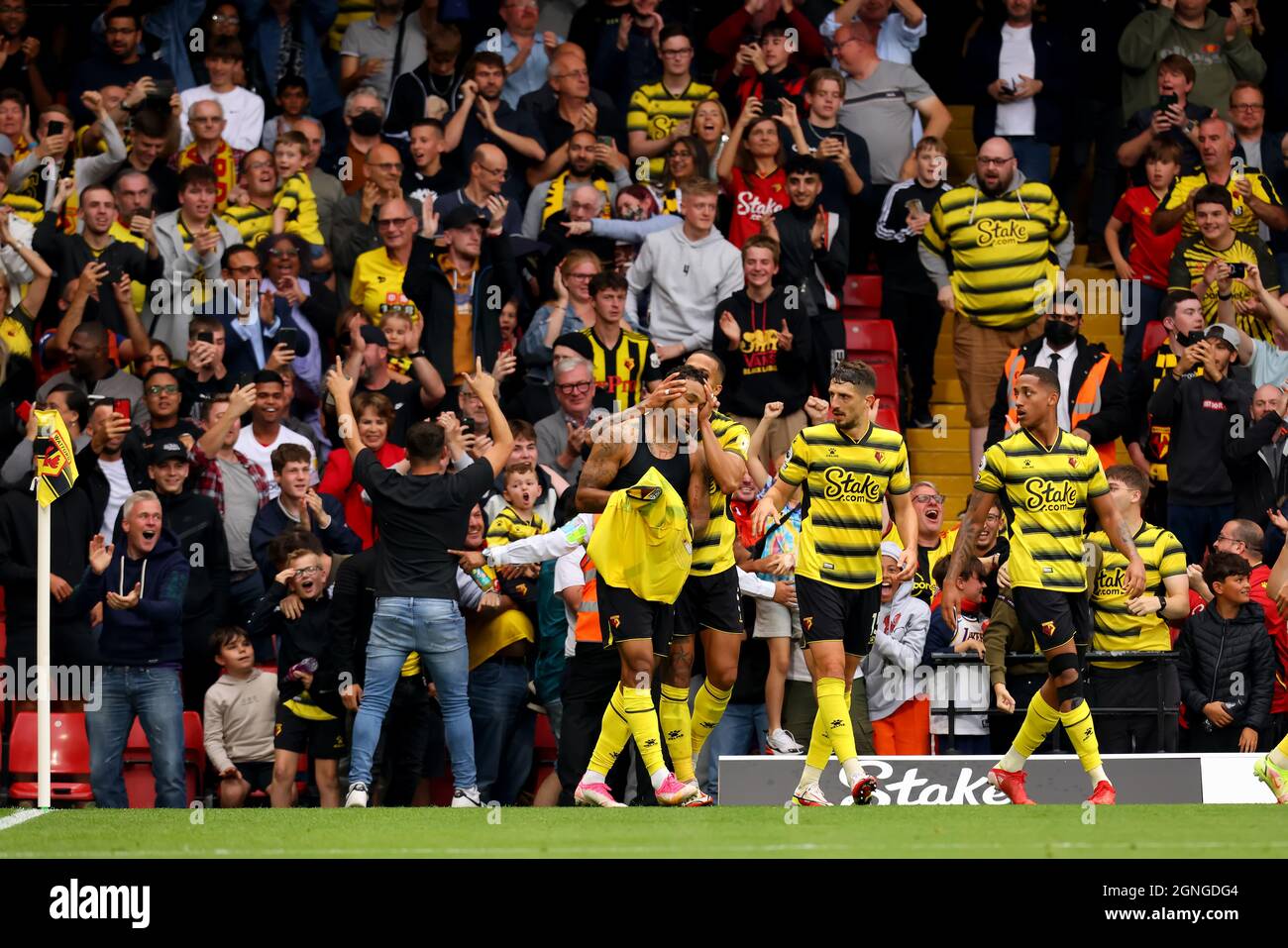 Vicarge Road, Watford, Herts, UK. 25th Sep, 2021. Premier League ...