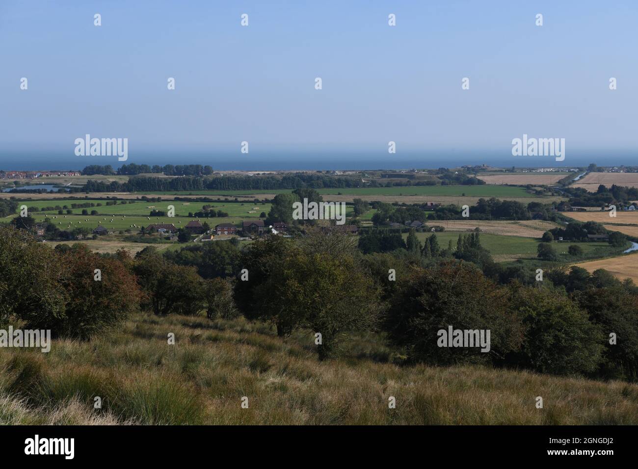 A view over the safari area at Port Lympne Animal Reserve, Kent UK ...