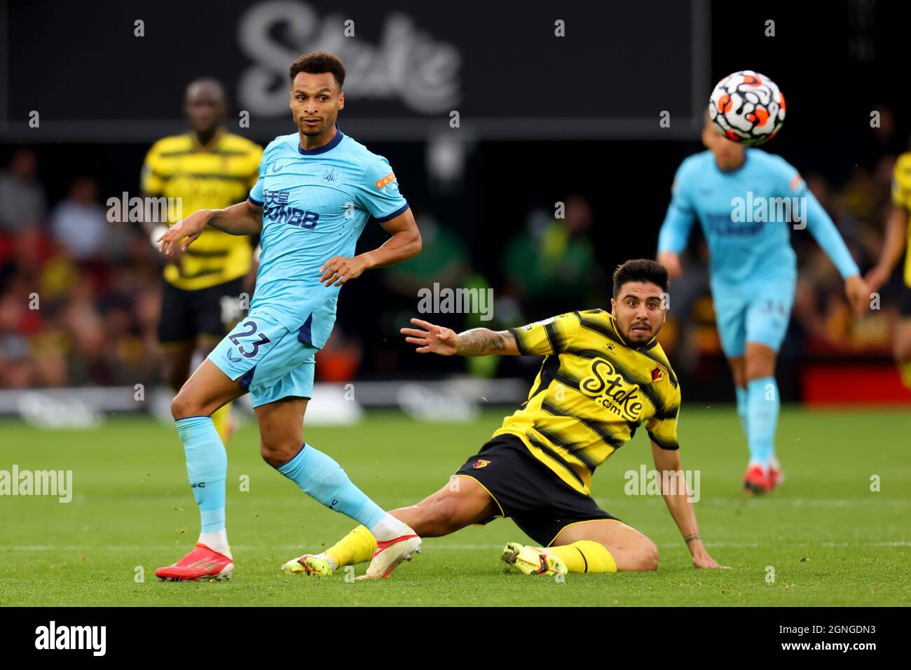 Vicarge Road, Watford, Herts, UK. 25th Sep, 2021. Premier League ...