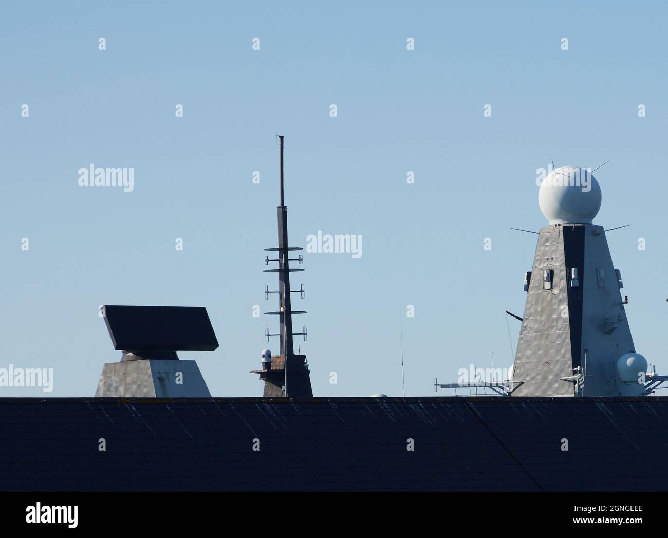 Modern Royal Navy Ships seen entering in Portsmouth harbour in ...