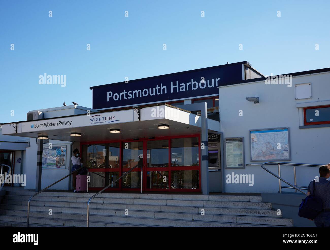 Portsmouth Harbour railway station Stock Photo - Alamy