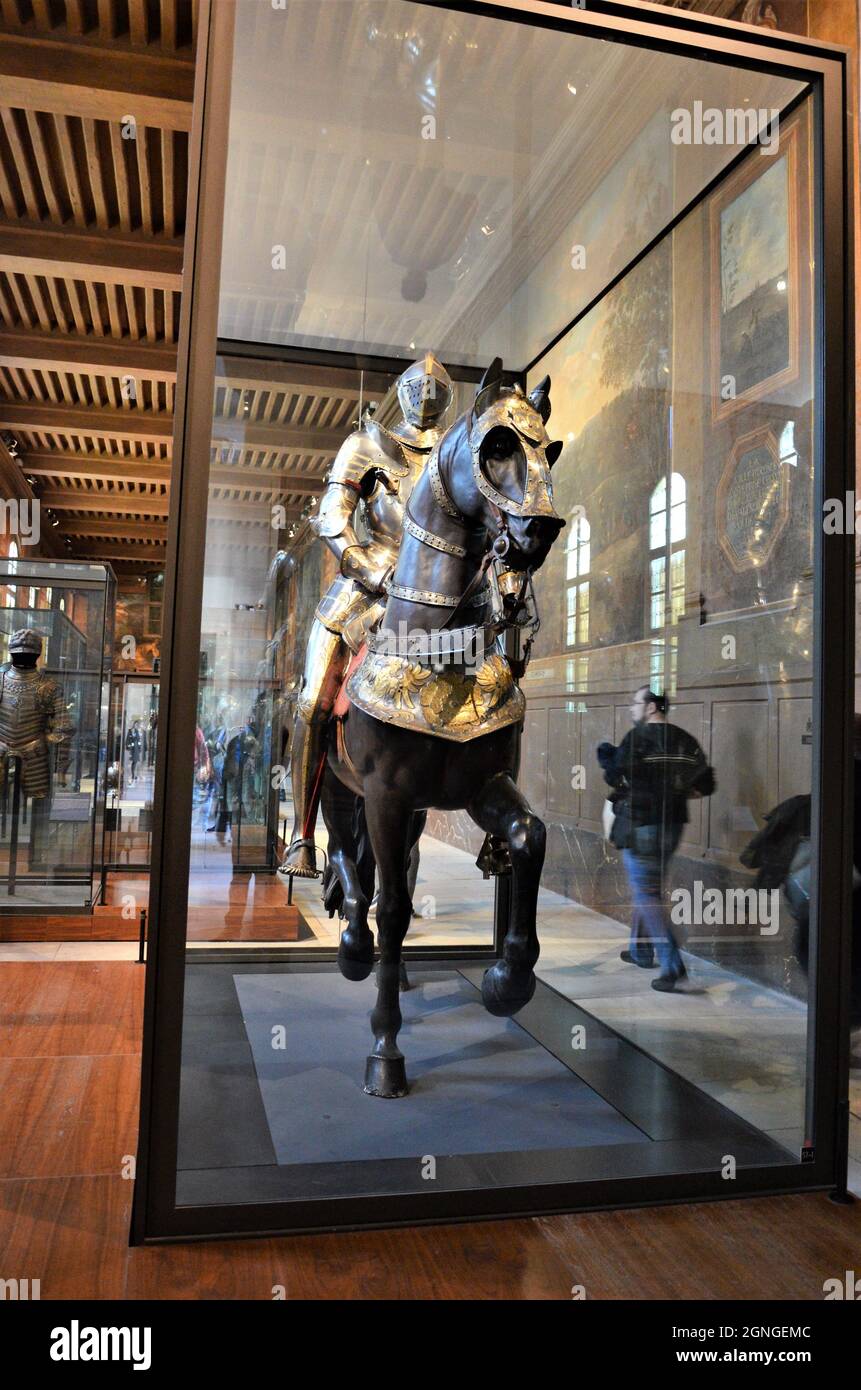 Close-up of original armor in the Army Museum of the Palace Les ...