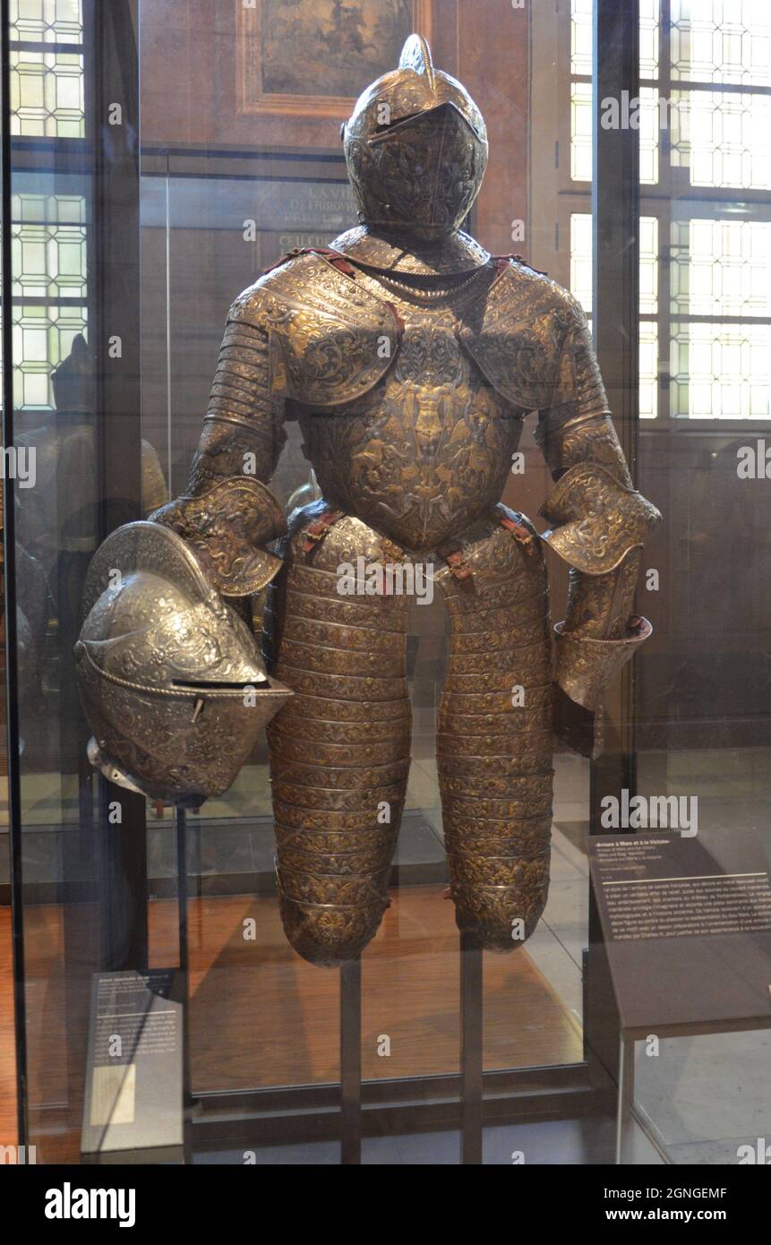 Close-up of original armor in the Army Museum of the Palace Les ...
