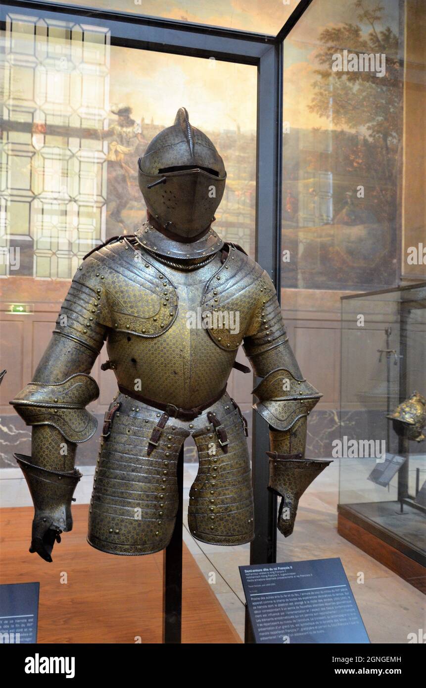 Close-up of original armor in the Army Museum of the Palace Les ...
