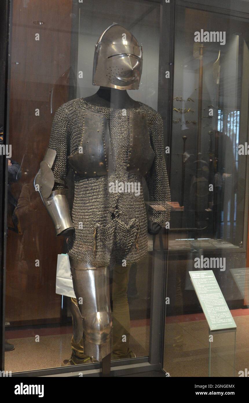 Close-up of original armor in the Army Museum of the Palace Les ...