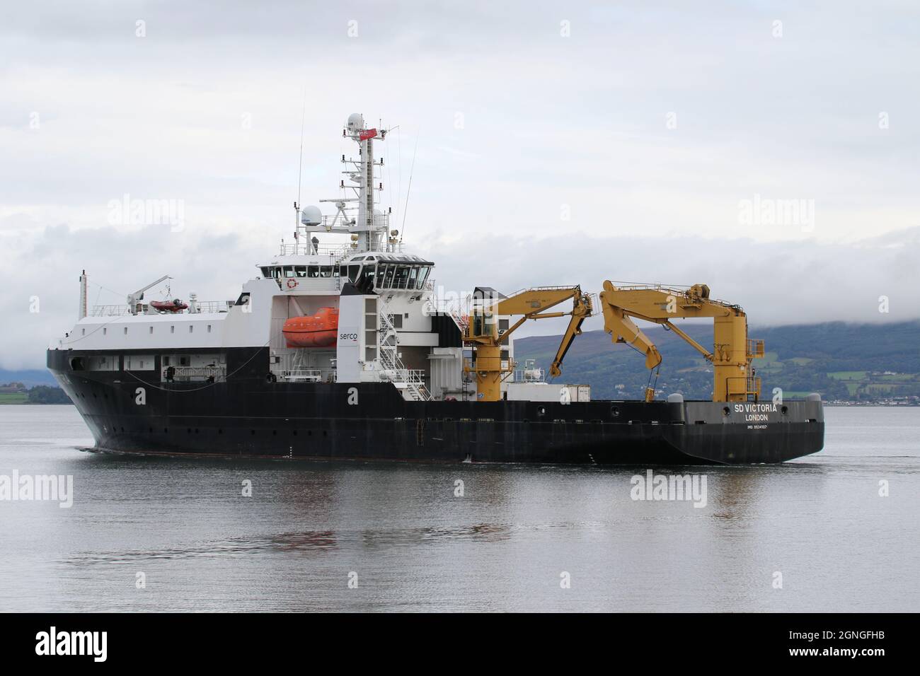 SD Victoria, a worldwide support vessel operated by Serco Marine ...