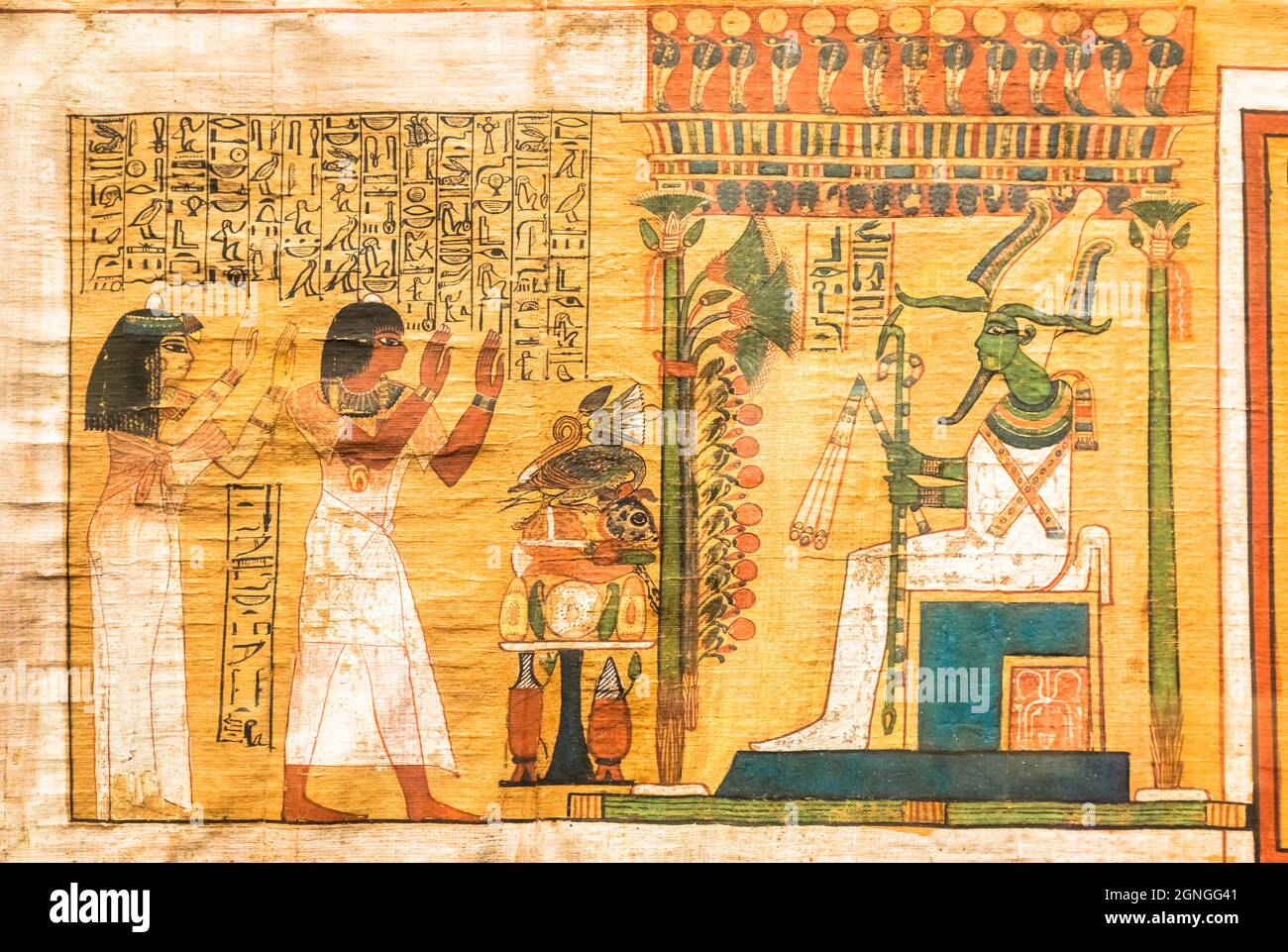 TURIN, ITALY - CIRCA MAY 2021: ancient Egyptian papyrus with ...