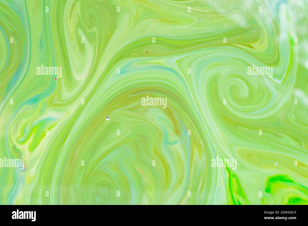 Green fluid art background. Liquid abstract pattern with UFO green ...