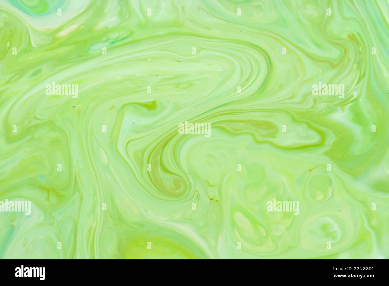 Green fluid art background. Liquid abstract pattern with UFO green ...