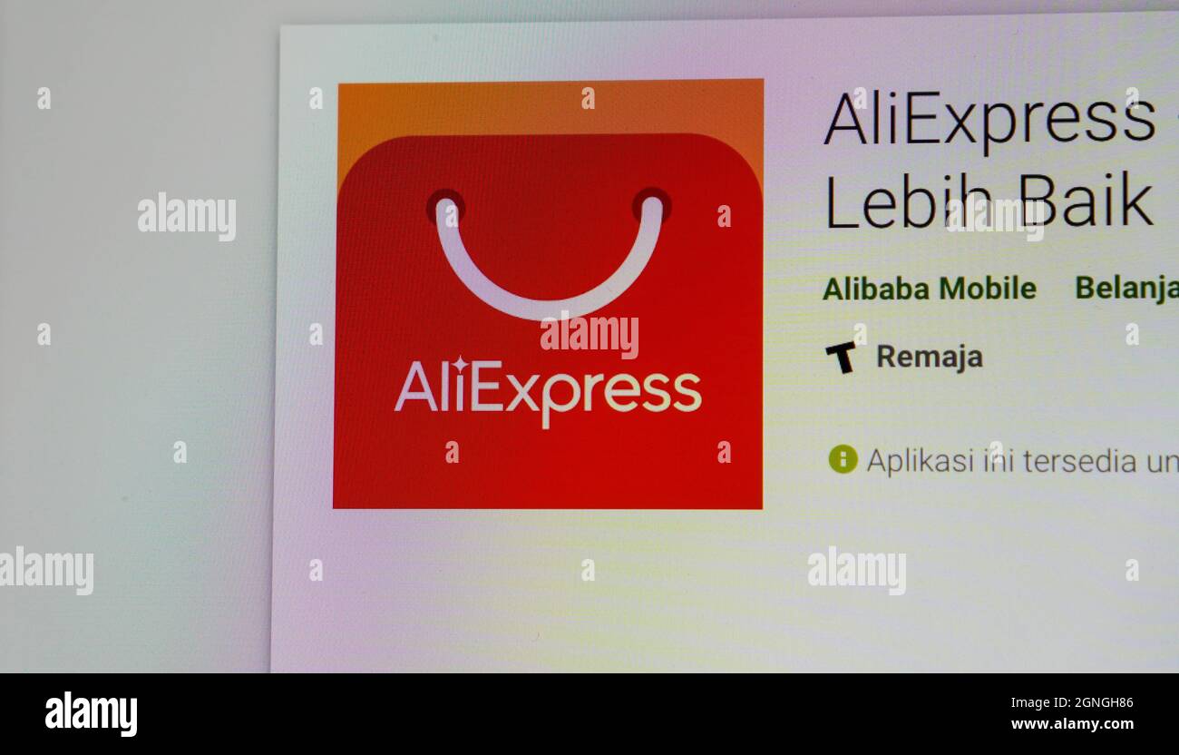 Jakarta, Indonesia-September 17th 2021: Aliexpress Apps Website on the ...