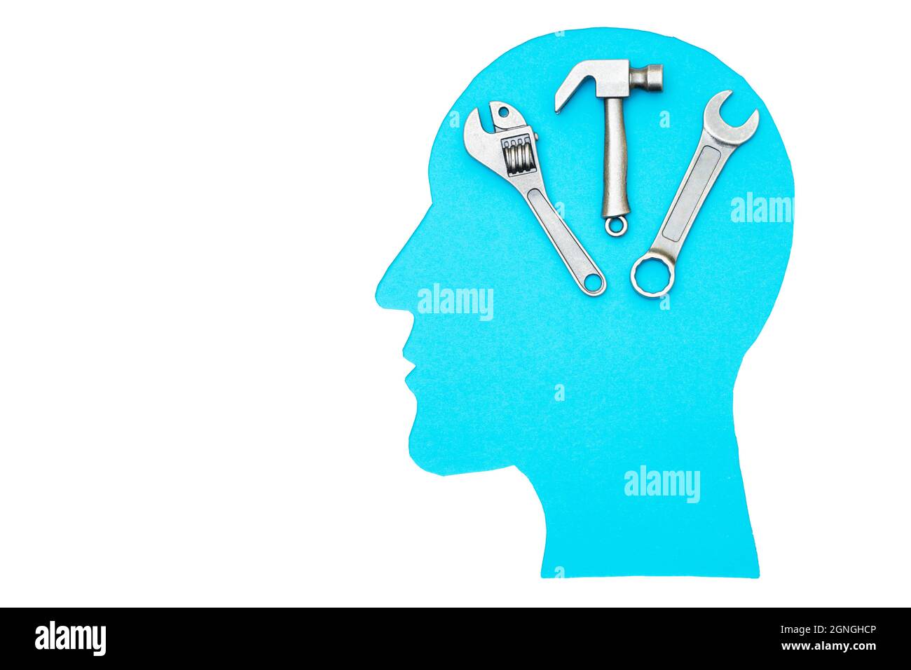 Creative male face blue Cut Out Stock Images & Pictures - Alamy