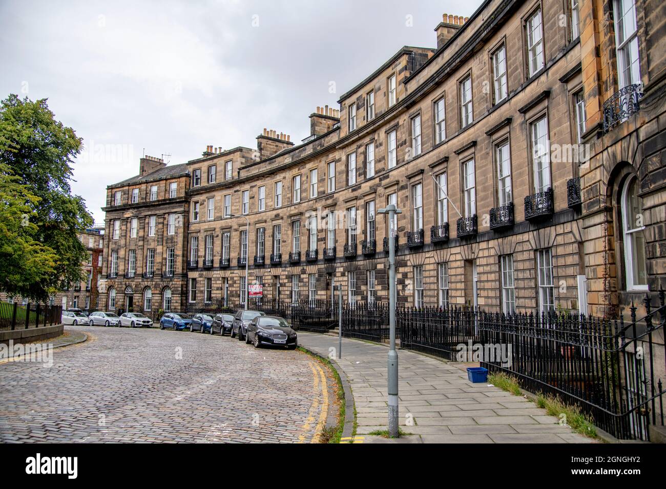 Georgian townhouses in the New Town part of Edinburgh, Scotland Stock ...