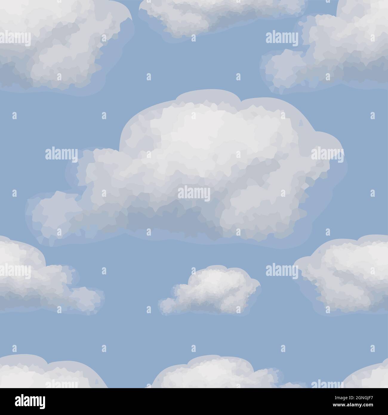 Clouds seamless background. Vector illustration Stock Vector Image ...