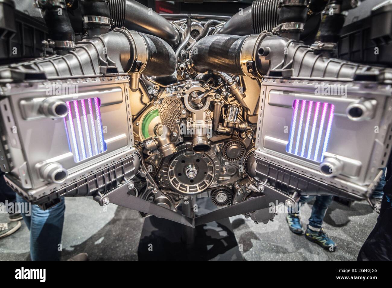 GINEVRA, SWITZERLAND - Mar 06, 2018: The cars and hypercars on display ...