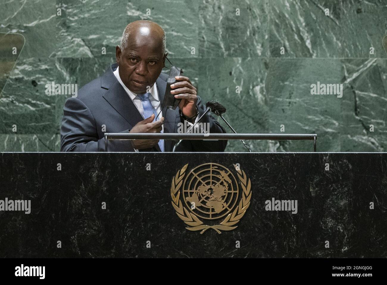 New York, United States. 25th Sep, 2021. Bahamas' Prime Minister Philip ...