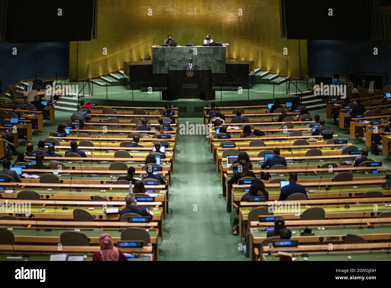 New York, United States. 25th Sep, 2021. Bahamas' Prime Minister Philip ...