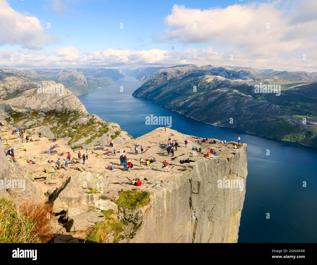 Preikestolen or Prekestolen or Pulpit Rock is a famous tourist ...