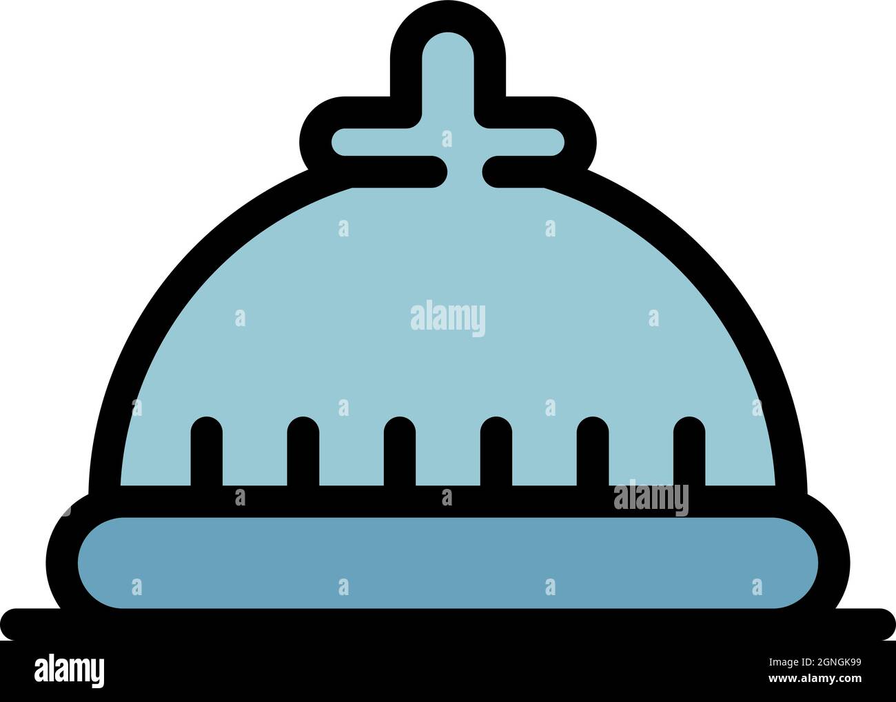 Food tray icon. Outline food tray vector icon color flat isolated Stock ...