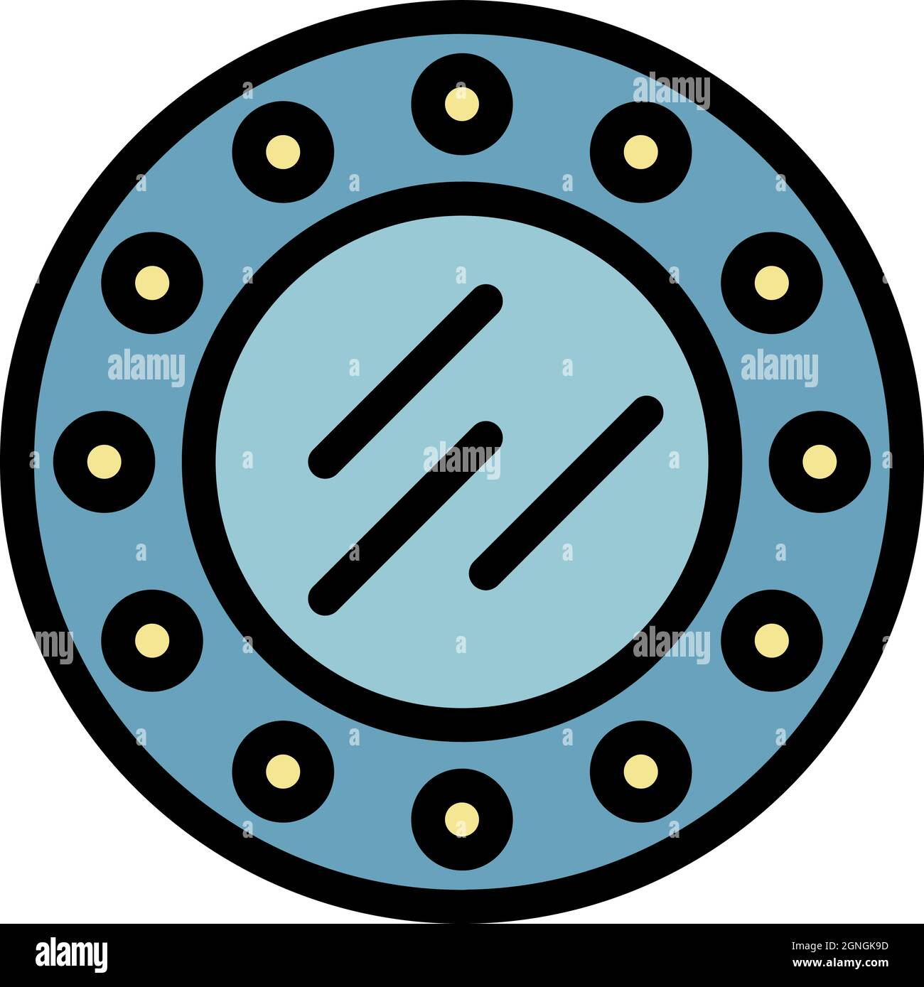 Cruise ship window icon. Outline cruise ship window vector icon color ...