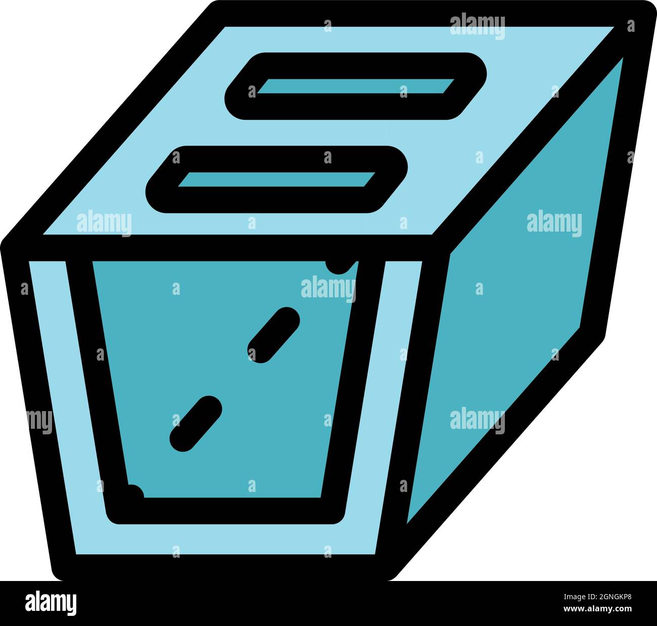 Spout gutter icon. Outline spout gutter vector icon color flat isolated ...