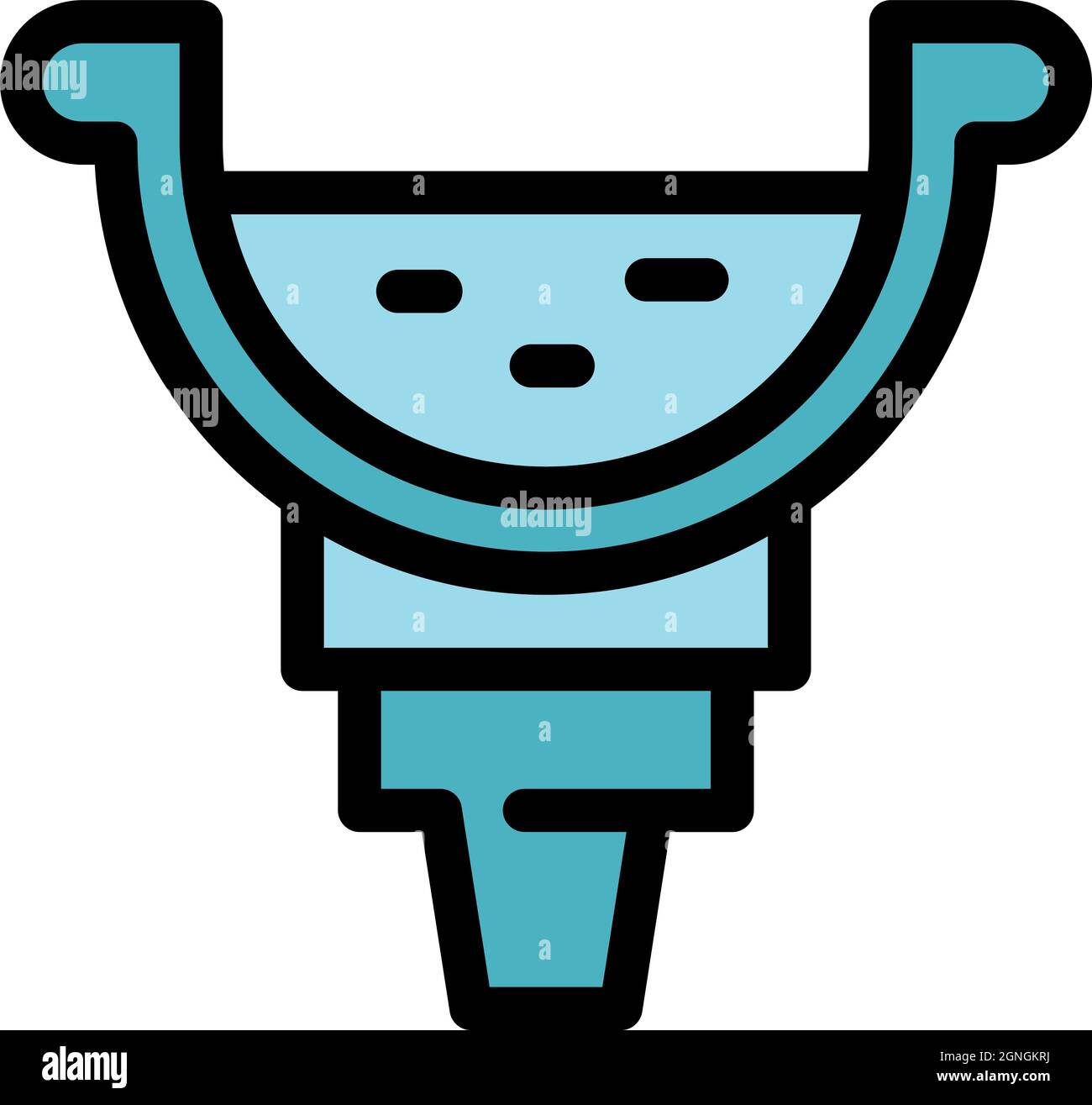 Rain gutter icon. Outline rain gutter vector icon color flat isolated ...