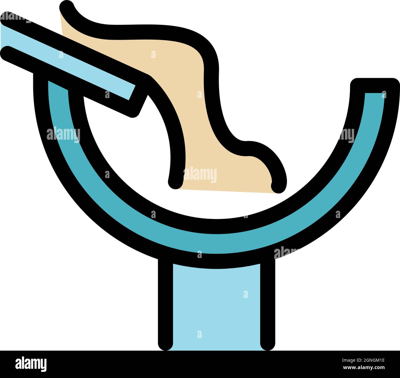 Rain water gutter icon. Outline rain water gutter vector icon color ...