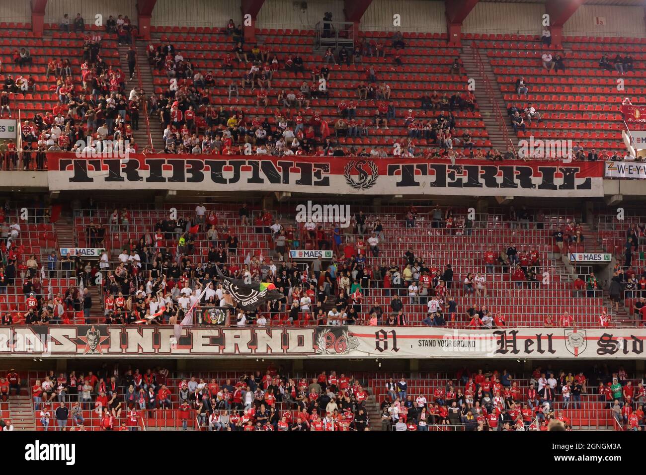 LIEGE, BELGIUM - SEPTEMBER 25: view of the Maurice Dufrasnestadion ...