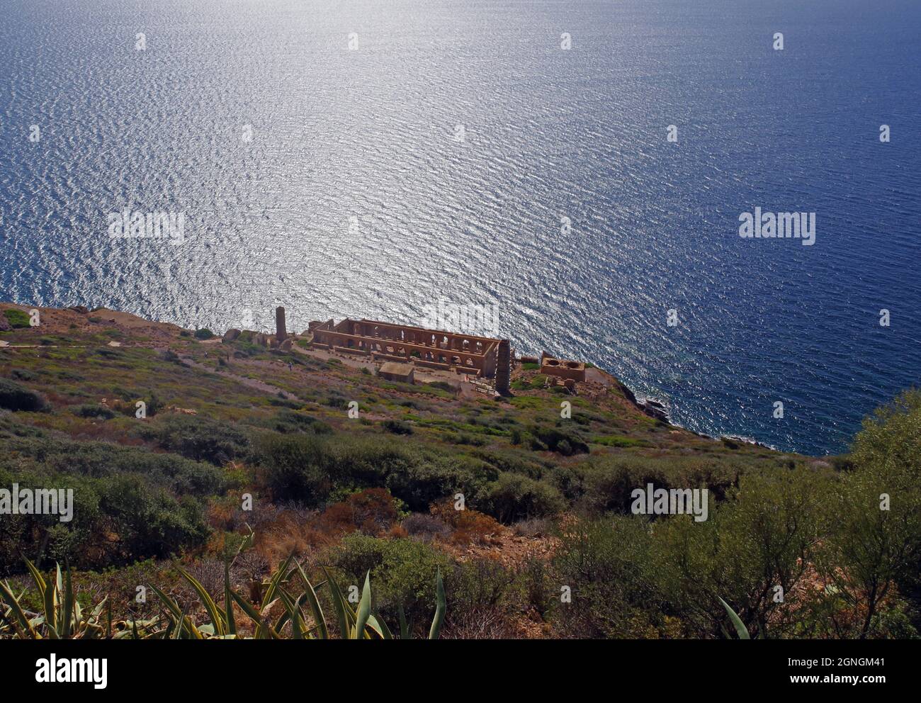 Masua, Sardinia, Italy. Old mining village Stock Photo - Alamy