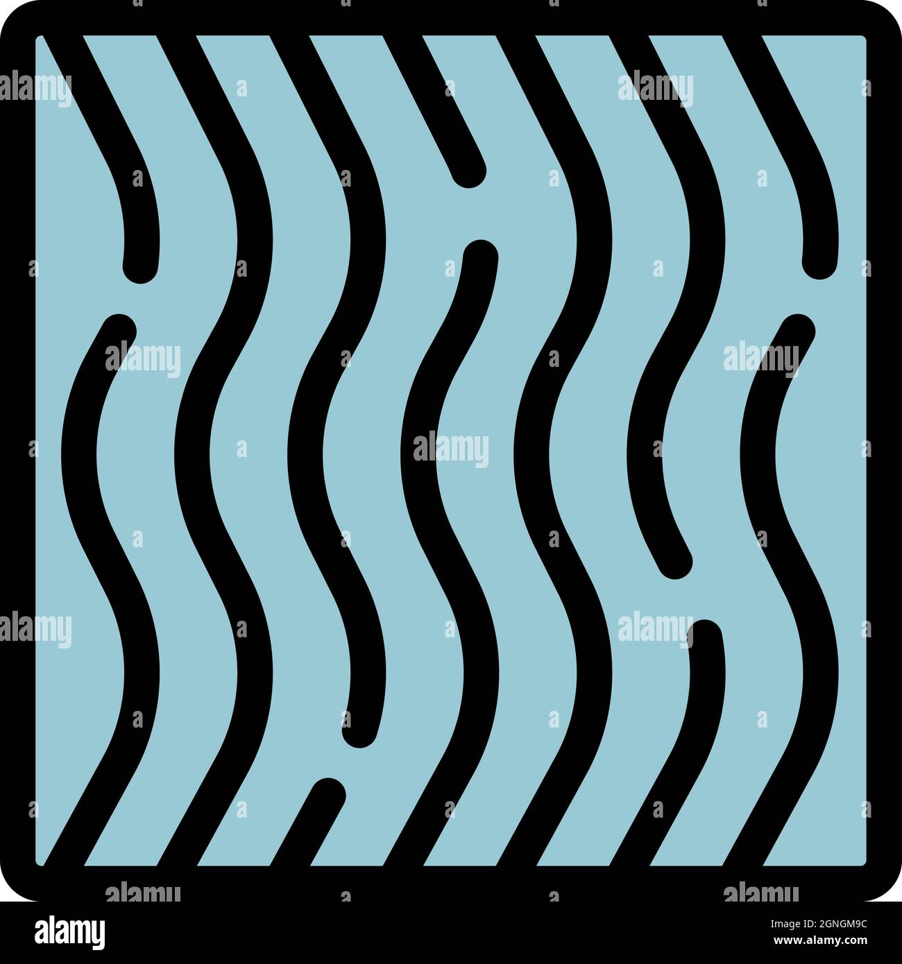 Wave design paving icon. Outline wave design paving vector icon color ...