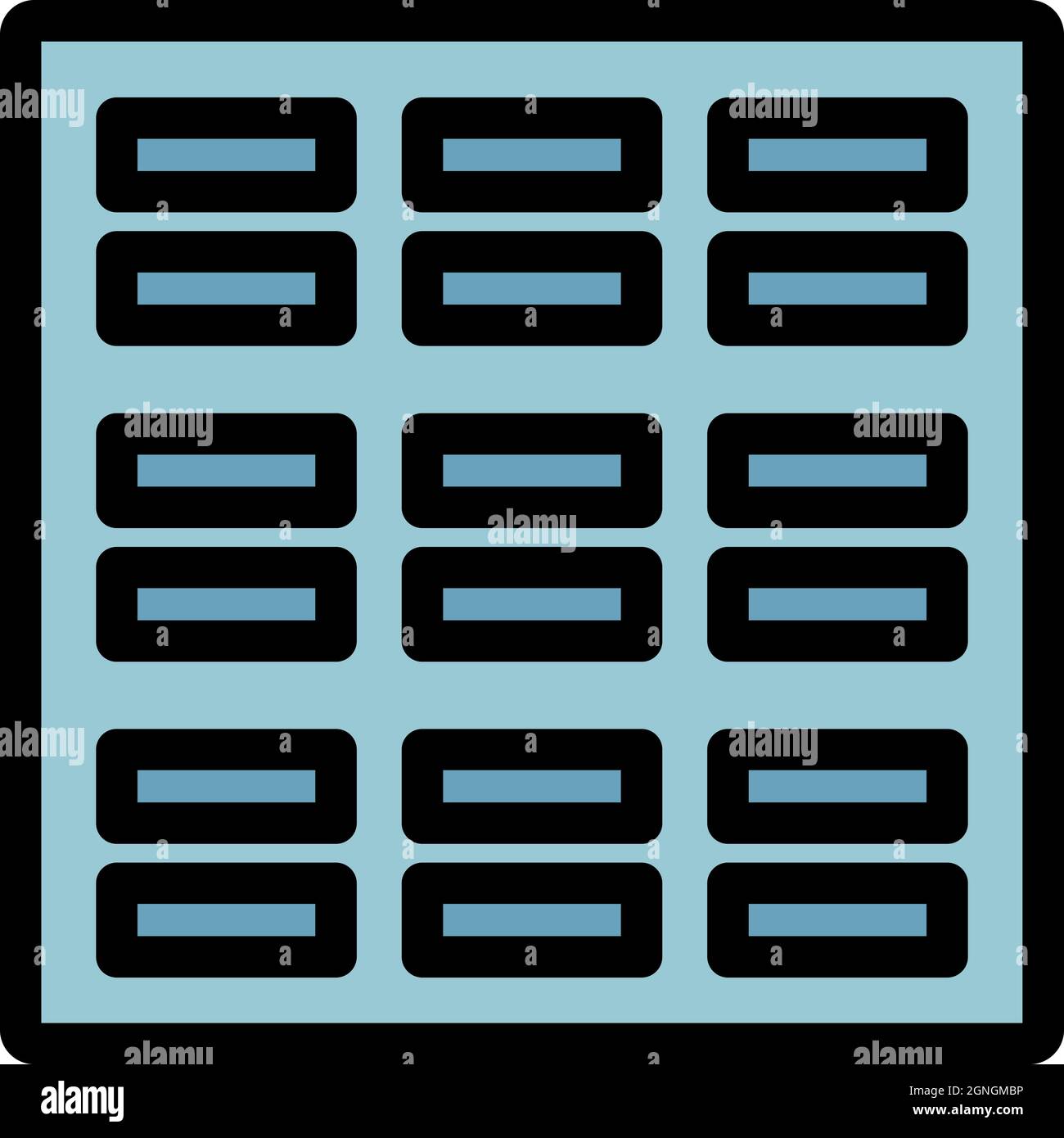 Cement paving icon. Outline cement paving vector icon color flat ...