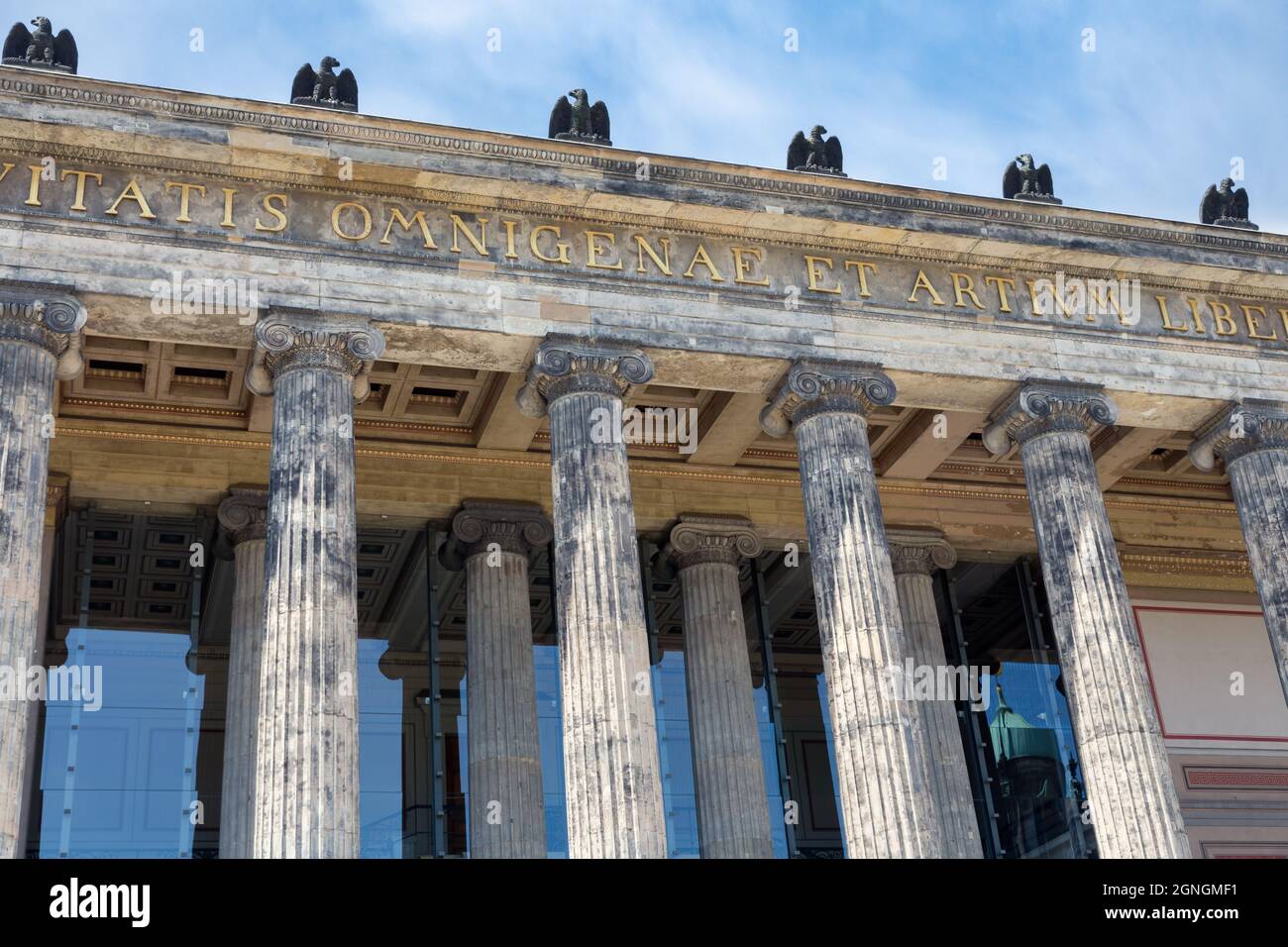 Facade with big iconic pillars Altes Museum in Berlin, Germany Stock ...