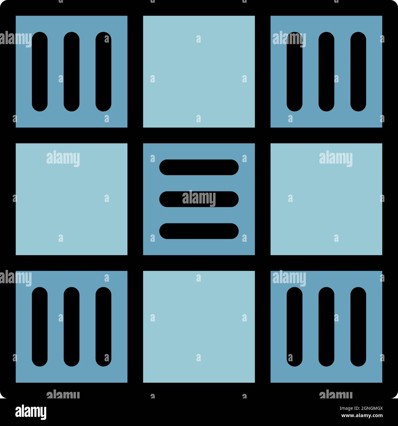 Tile paving icon. Outline tile paving vector icon color flat isolated ...