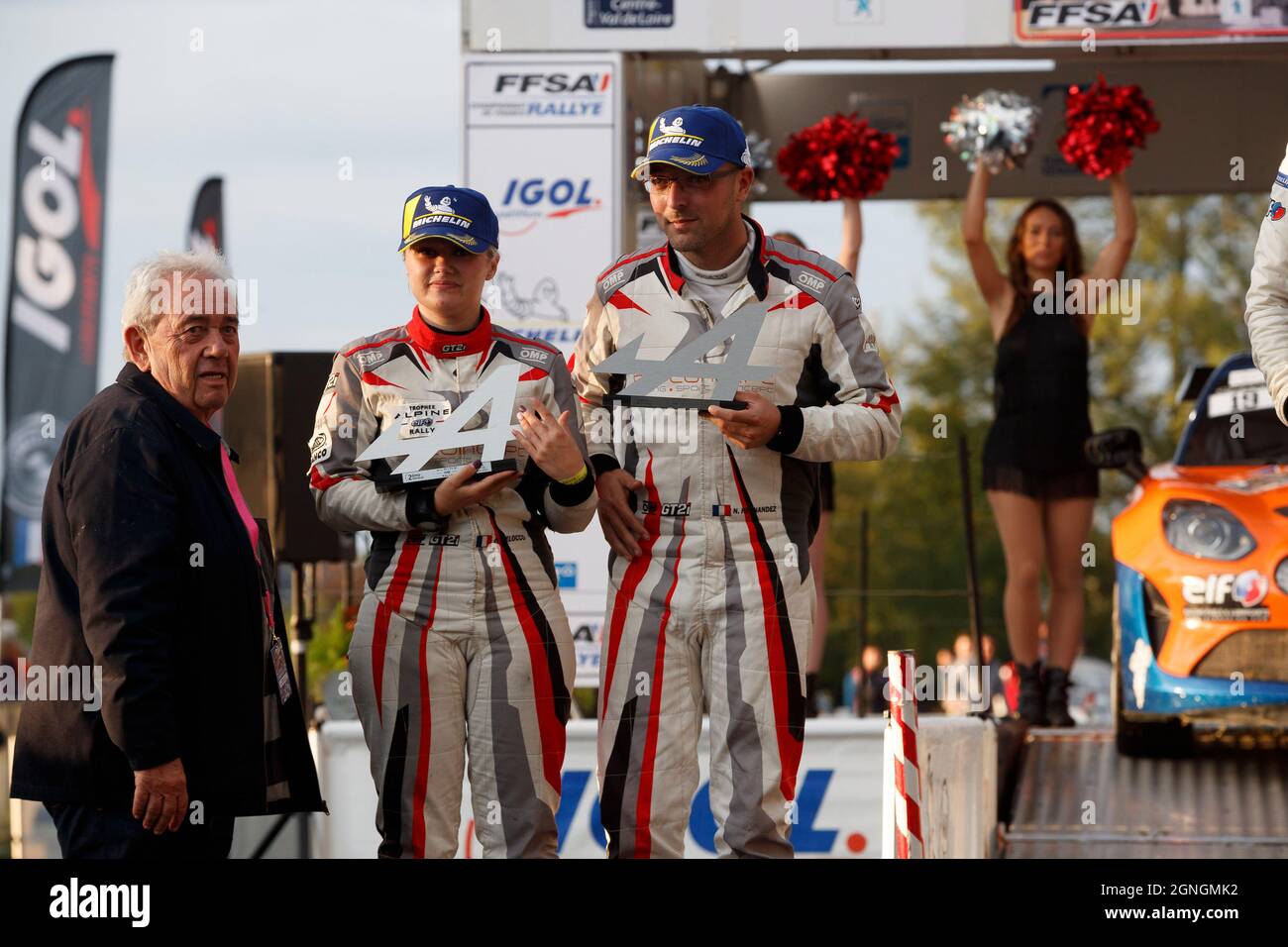 HERNANDEZ Nicolas, MELOCCO Candice, Team FJ, Alpine A110, podium ...