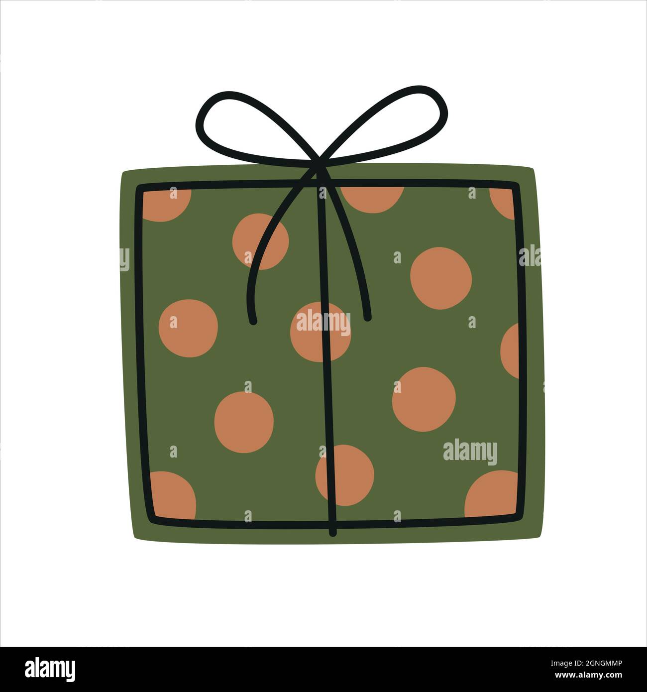 Green gift box. Vector decorative element Stock Vector Image & Art - Alamy