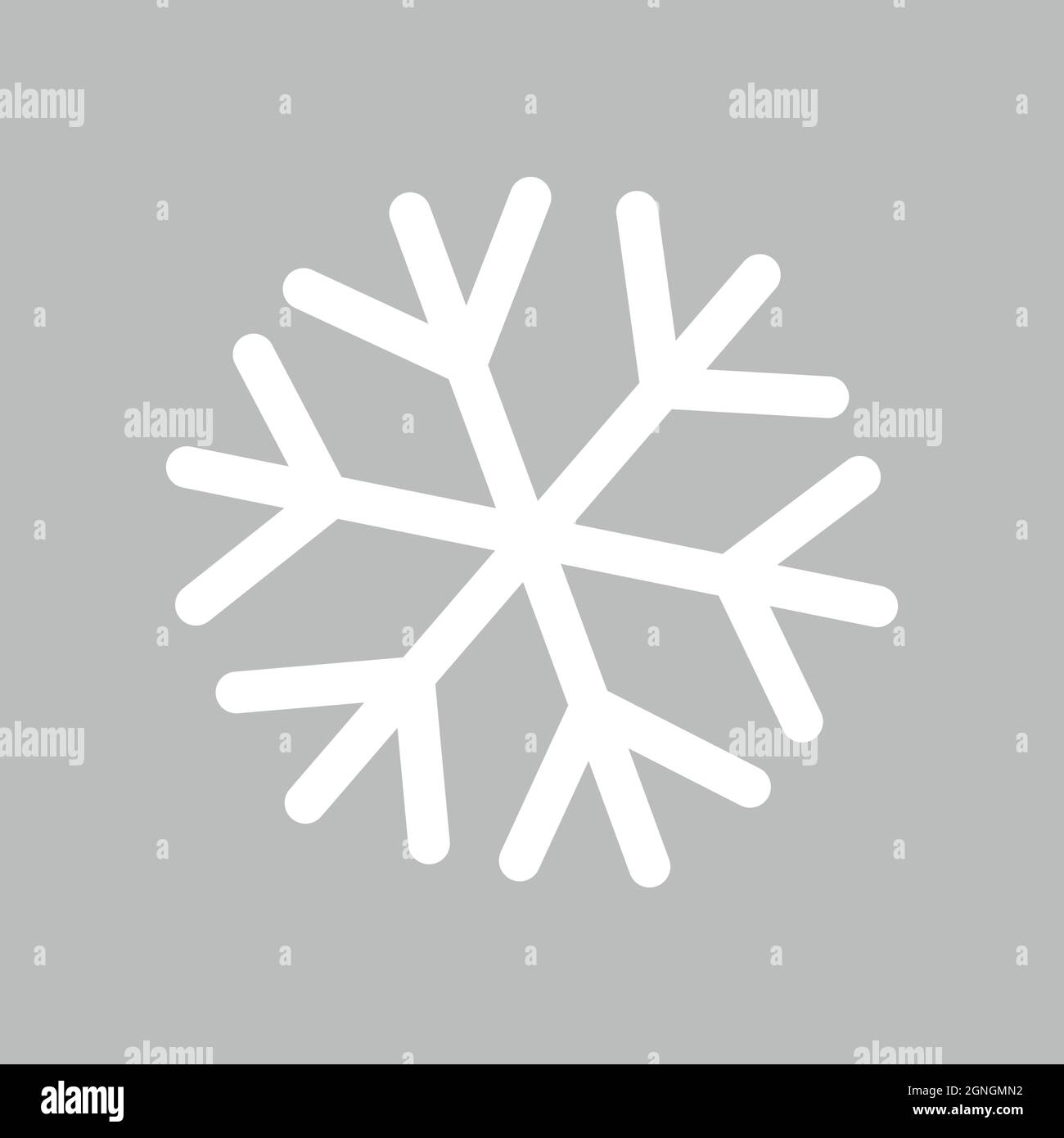 White snowflake on a grey background. Vector decorative element Stock ...