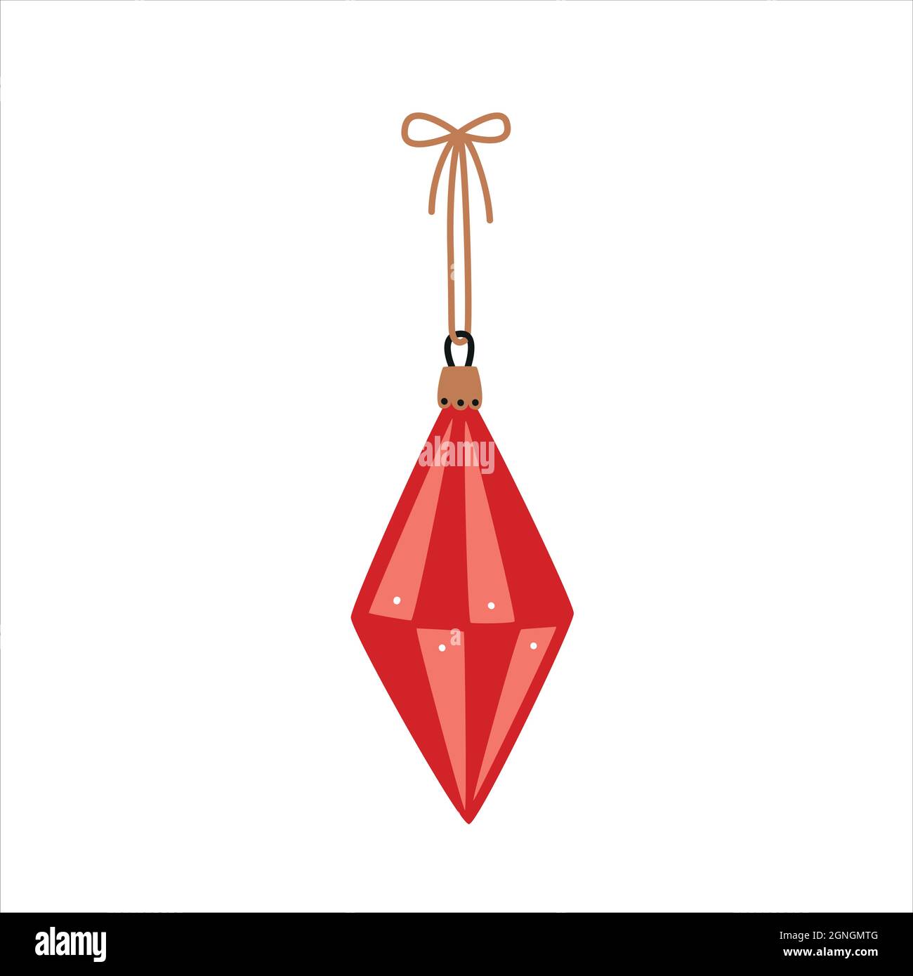 Red christmas bauble. Christmas vector illustration Stock Vector Image ...