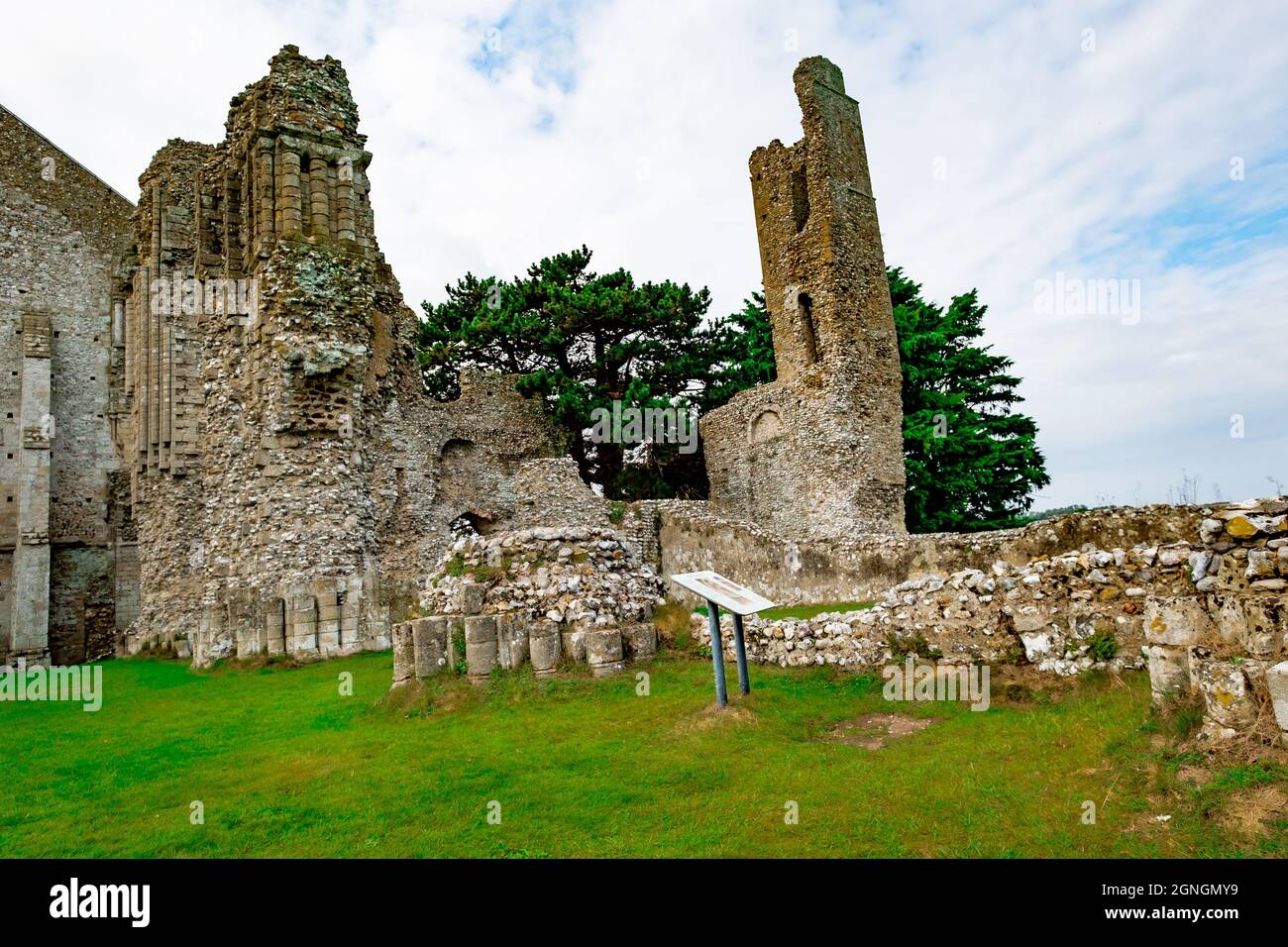 The stone and flint remains of a thirteenth century disused and ...