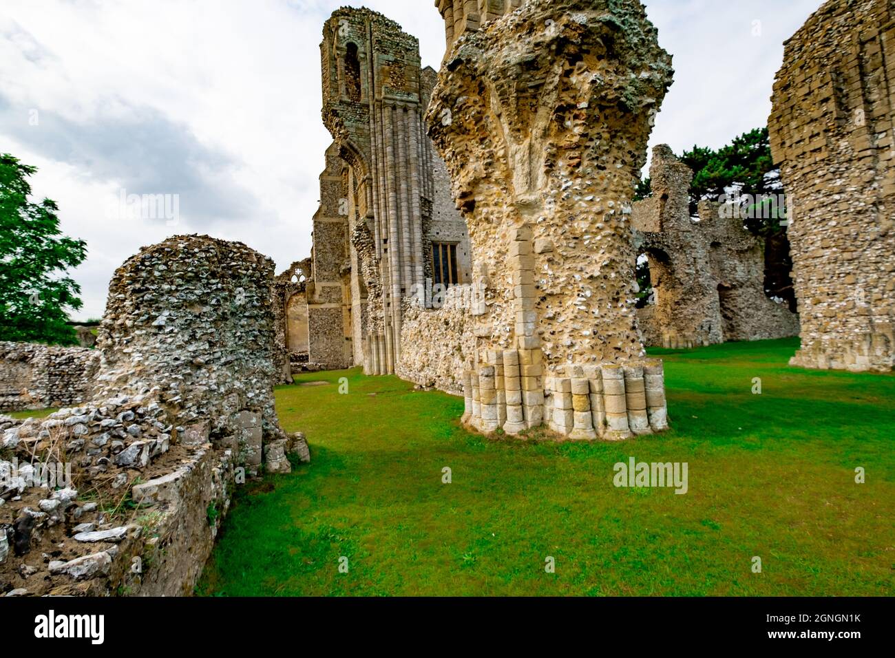 The stone and flint remains of a thirteenth century disused and ...
