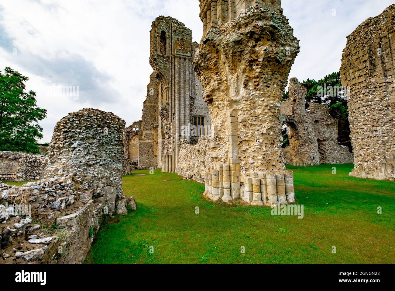 The stone and flint remains of a thirteenth century disused and ...