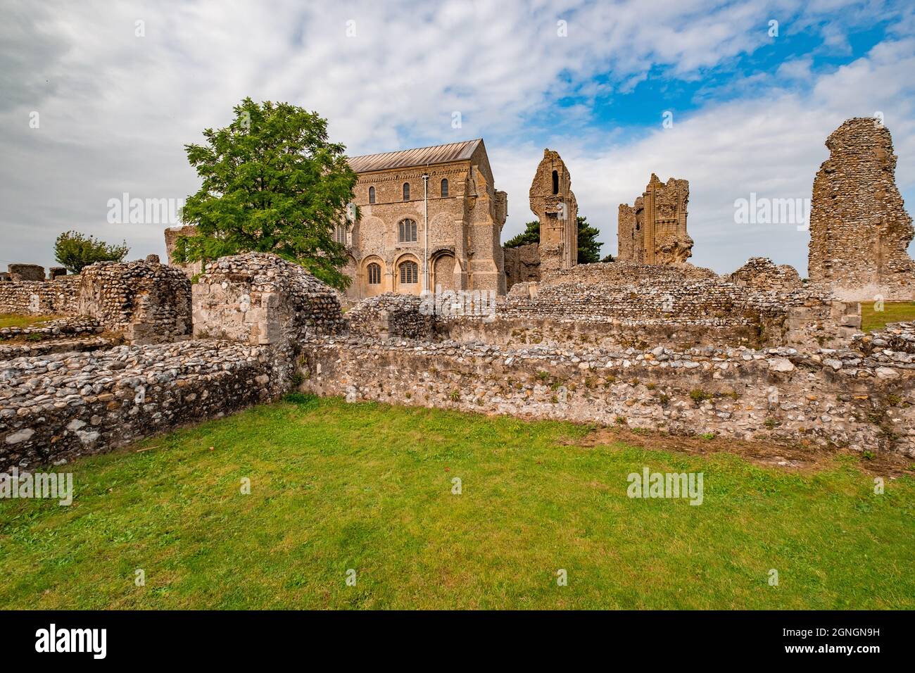 The stone and flint remains of a thirteenth century disused and ...
