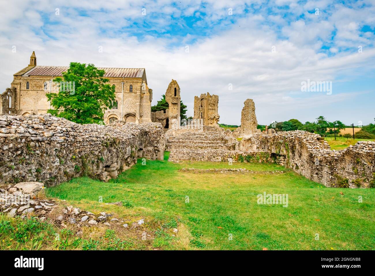 The stone and flint remains of a thirteenth century disused and ...