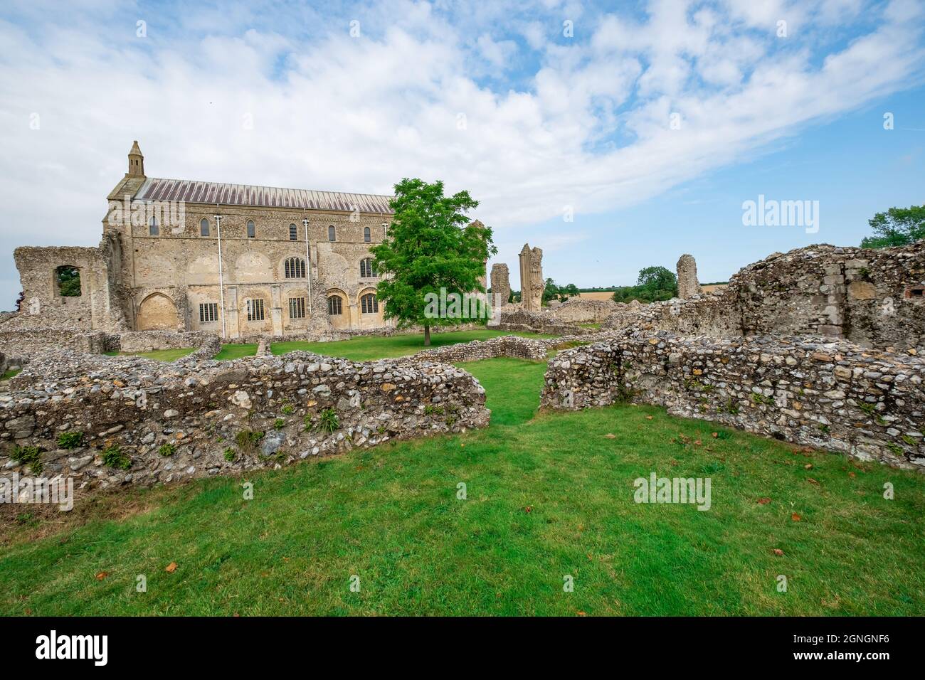 The stone and flint remains of a thirteenth century disused and ...